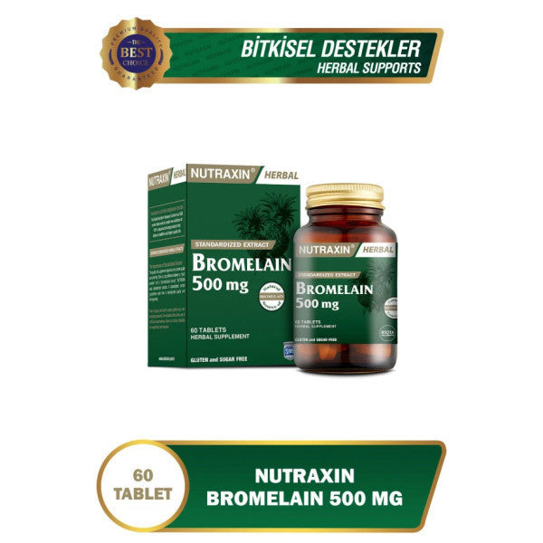 Nutraxin Herbal Bromelain 500 Mg Pineapple 60 Tablets – Turkish Souq