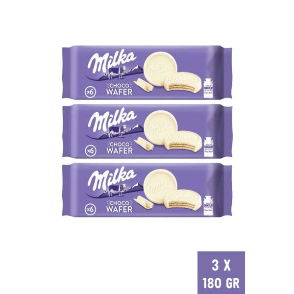Milka White Choco Wafer White Chocolate Wafer 180 Gr - 3 Pieces ...
