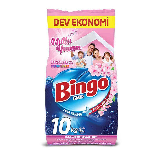 Bingo Matic Concentrated Powder Detergent 10 Kg Happy Home – Turkish Souq