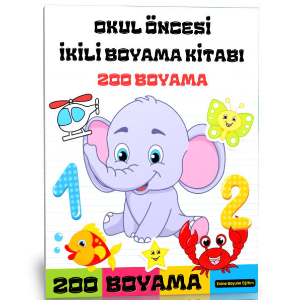 Preschool Double Coloring Book (200 Coloring Pages) – Turkish Souq