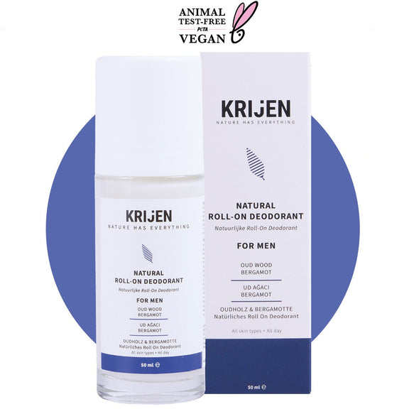 Oud & Bergamot Men's Roll-On Deodorant | Aluminum-Free + Mineral + Nat ...