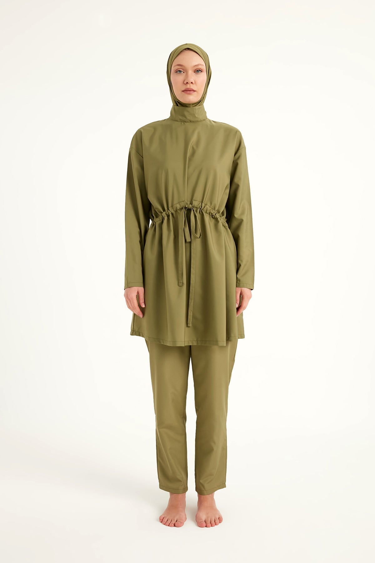 Andalus Full Coverage Burkini Set With Front Ruching A2502-5 – Turkish Souq