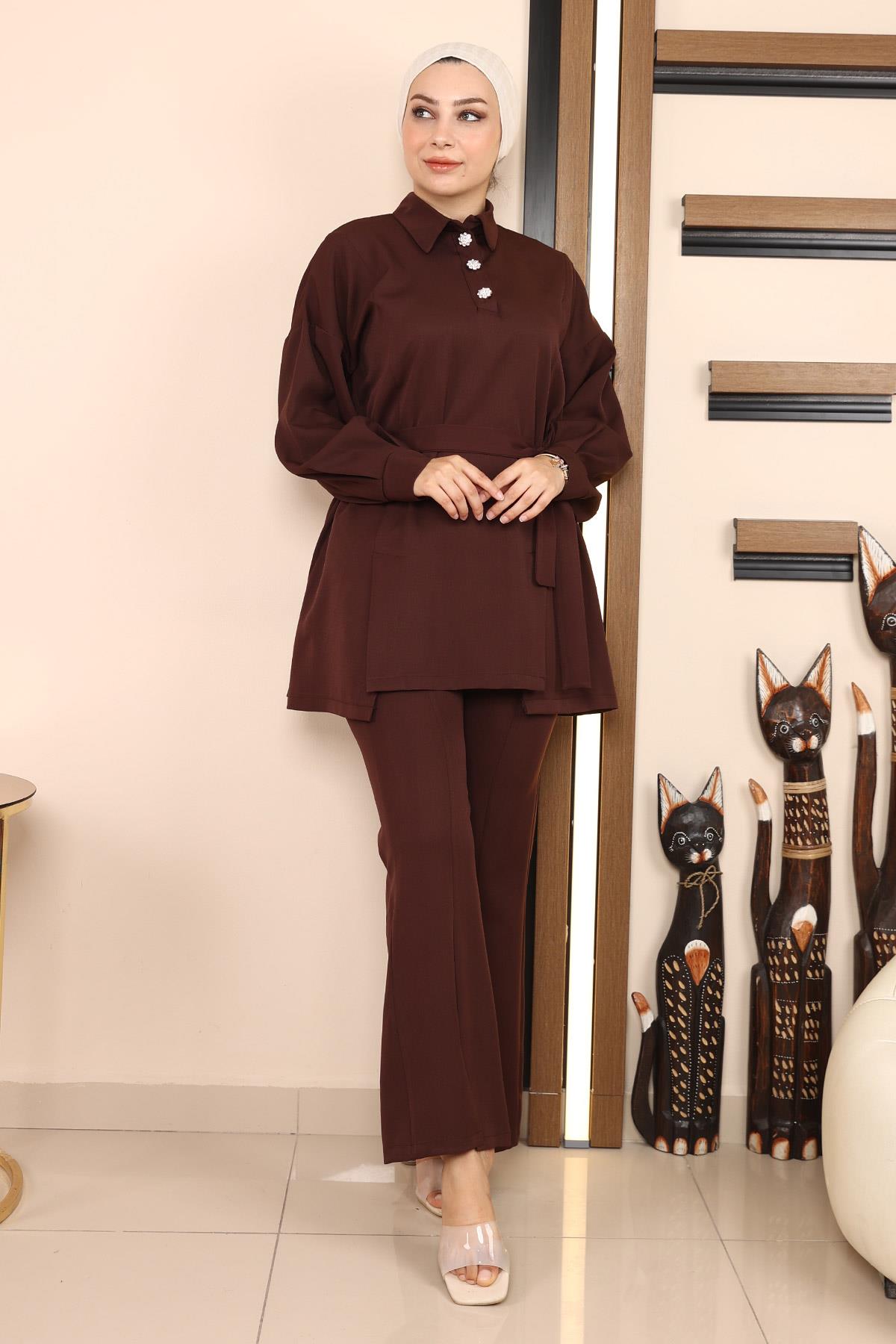 Slit Suit Brown Msw19129-5 – Turkish Souq