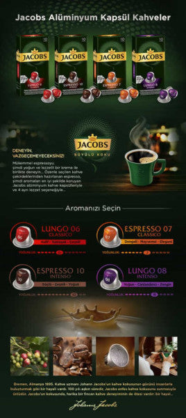 Jacobs Espresso 10 Intenso Capsules Coffee 10 X 10 Packs (100 Pieces ...